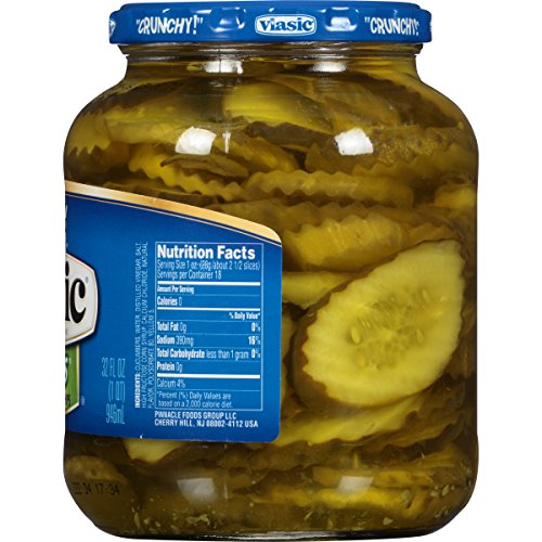 Vlasic Ovals Hamburger Dill Pickle Chips, 32 OZ