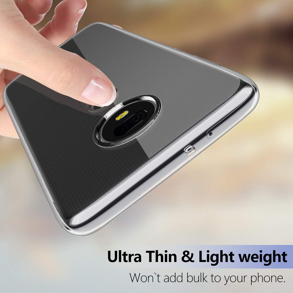 SNOSHO for Moto G7 Slim Case,Thin TPU Silicone Soft Flexible Skin Gel Anti-Scratch Shockproof Protective Cases Cover for Motorola G7, Crystal Clear