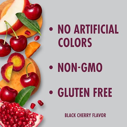 V8 +ENERGY Black Cherry Energy Drink, Made with Real Vegetable and Fruit Juices, 8 FL OZ Can (4 Packs of 6 Cans)