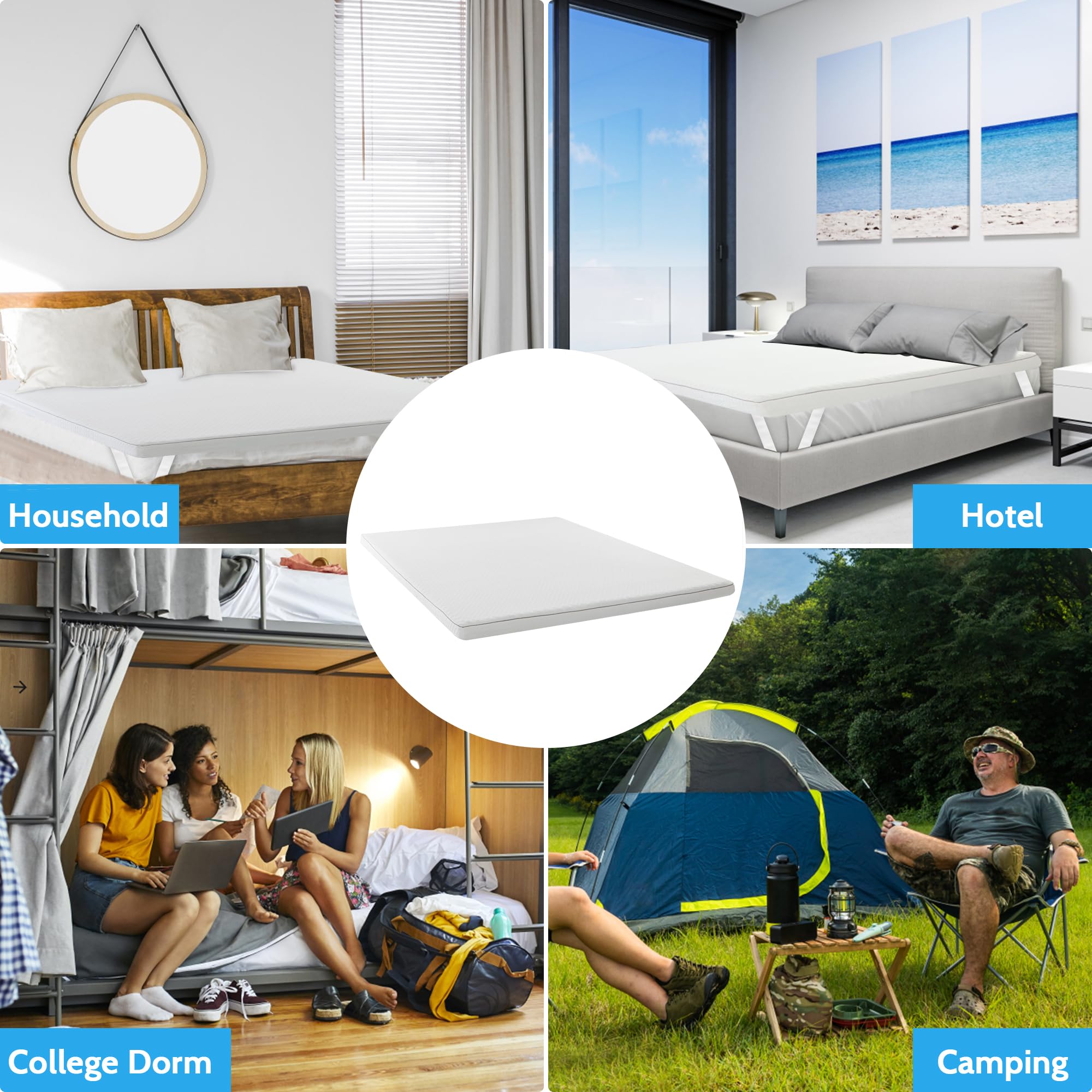 Swbvs Queen Mattresses in a Box, 3 Inch Memory Foam Mattress Quees Size with Queen Bed Mattress Pressure Relief & Supportive Queen Size Mattresses