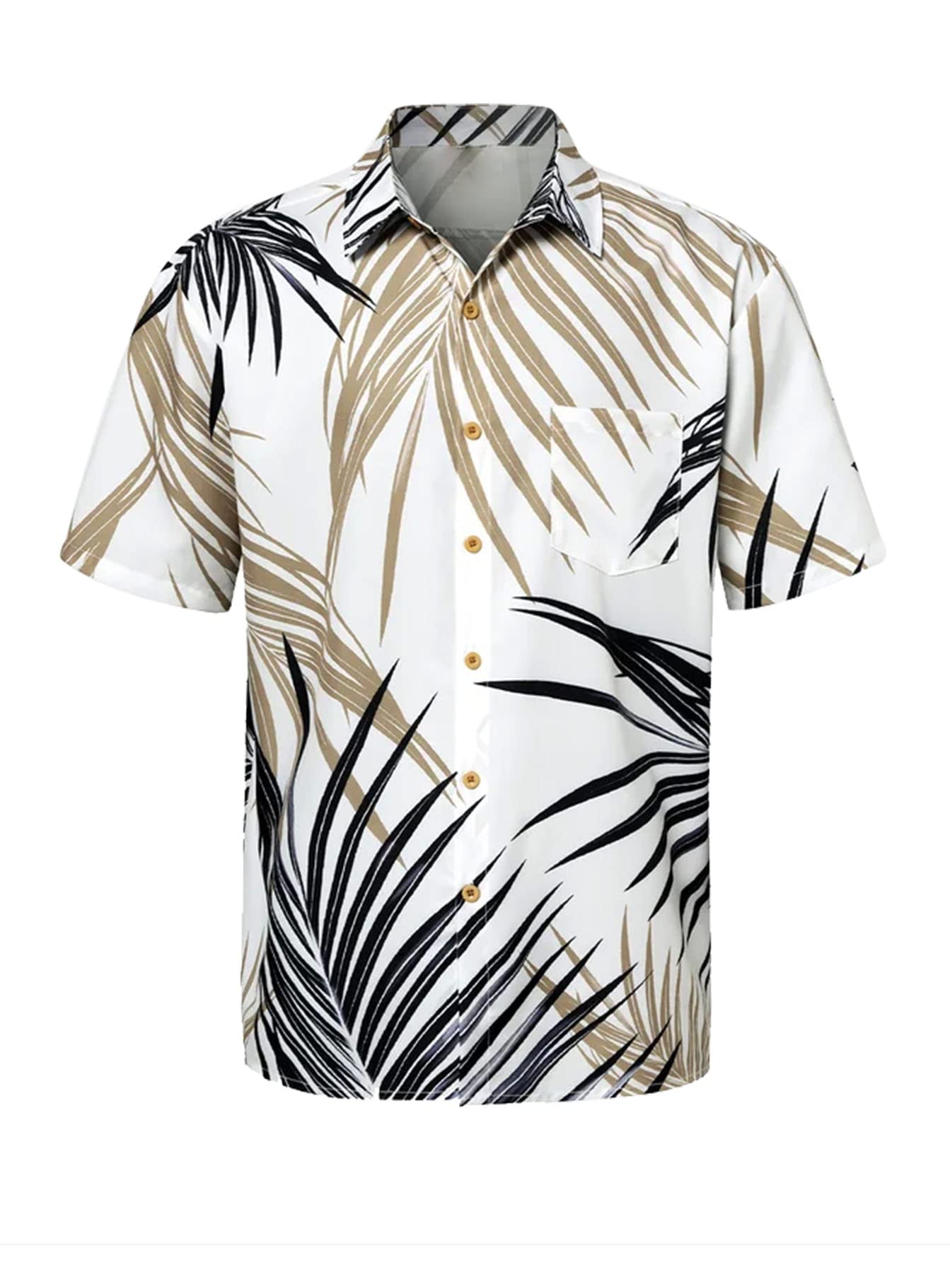 WRITKC Hawaiian Shirts for Men Loose Short Sleeve Mens Beach Shirts Resort Casual Shirts