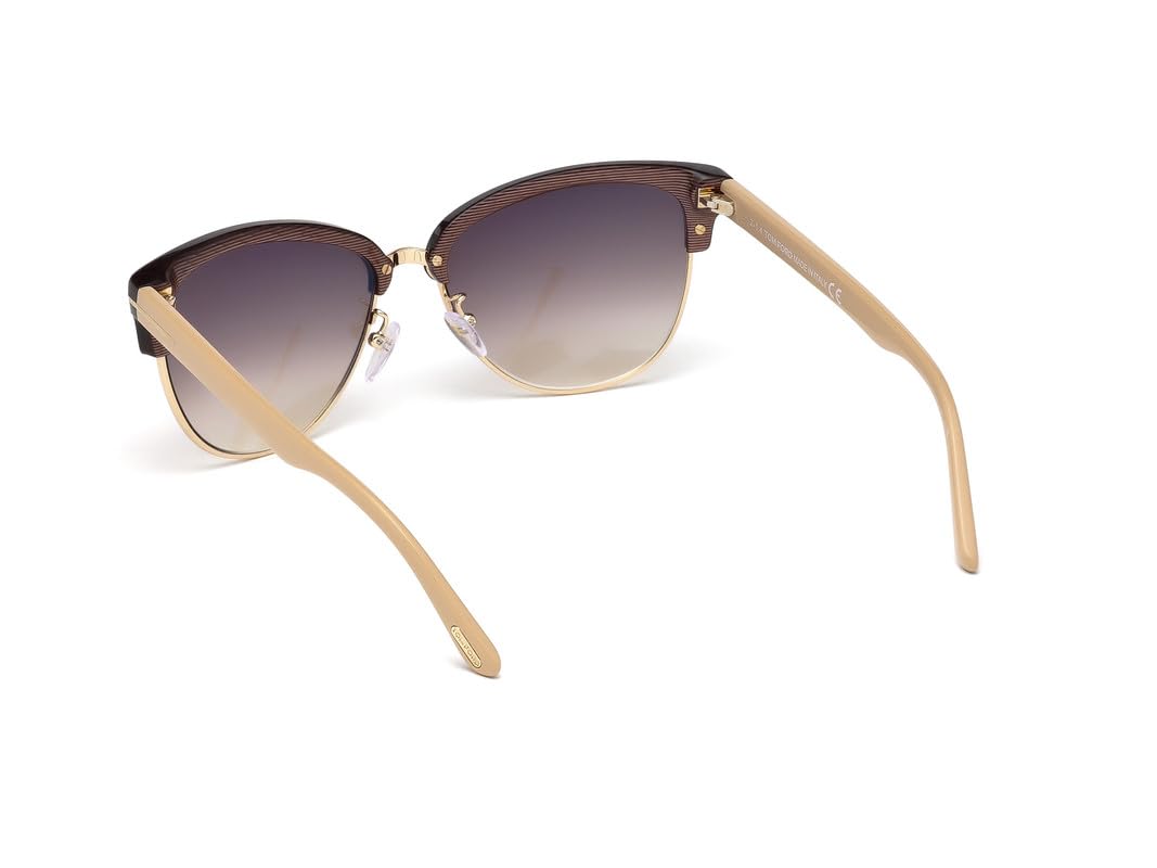 Tom Ford Women's Fany Sunglasses in Dark Brown FT0368 50G 59
