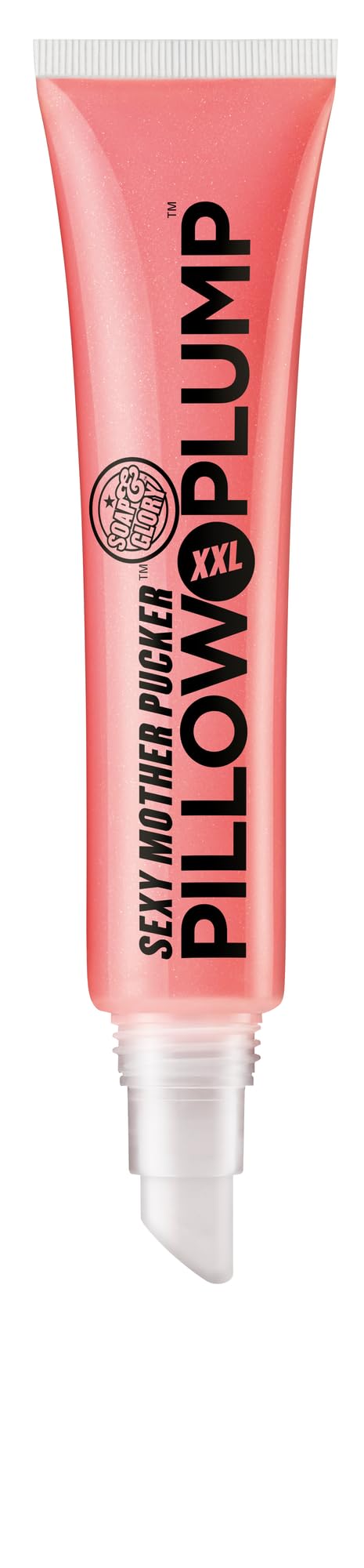 Soap & Glory Sexy Mother Pucker XXL Pillow Plump Lip Gloss - Hydrating, Plumping Lip Gloss for Full, Volumized Lips - Lip Plumper Gloss + Chocolate Orange Scent with Vegan Formula in Pinkwell (10ml)