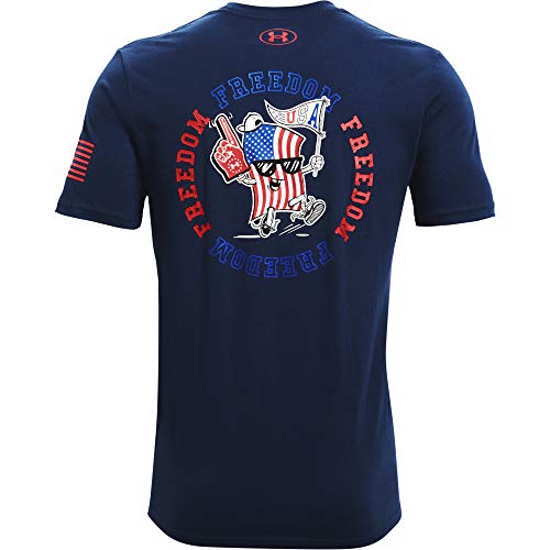 Under Armour Freedom Fun Illustrated T-shirt, Academy Blue (408)/Red, Small