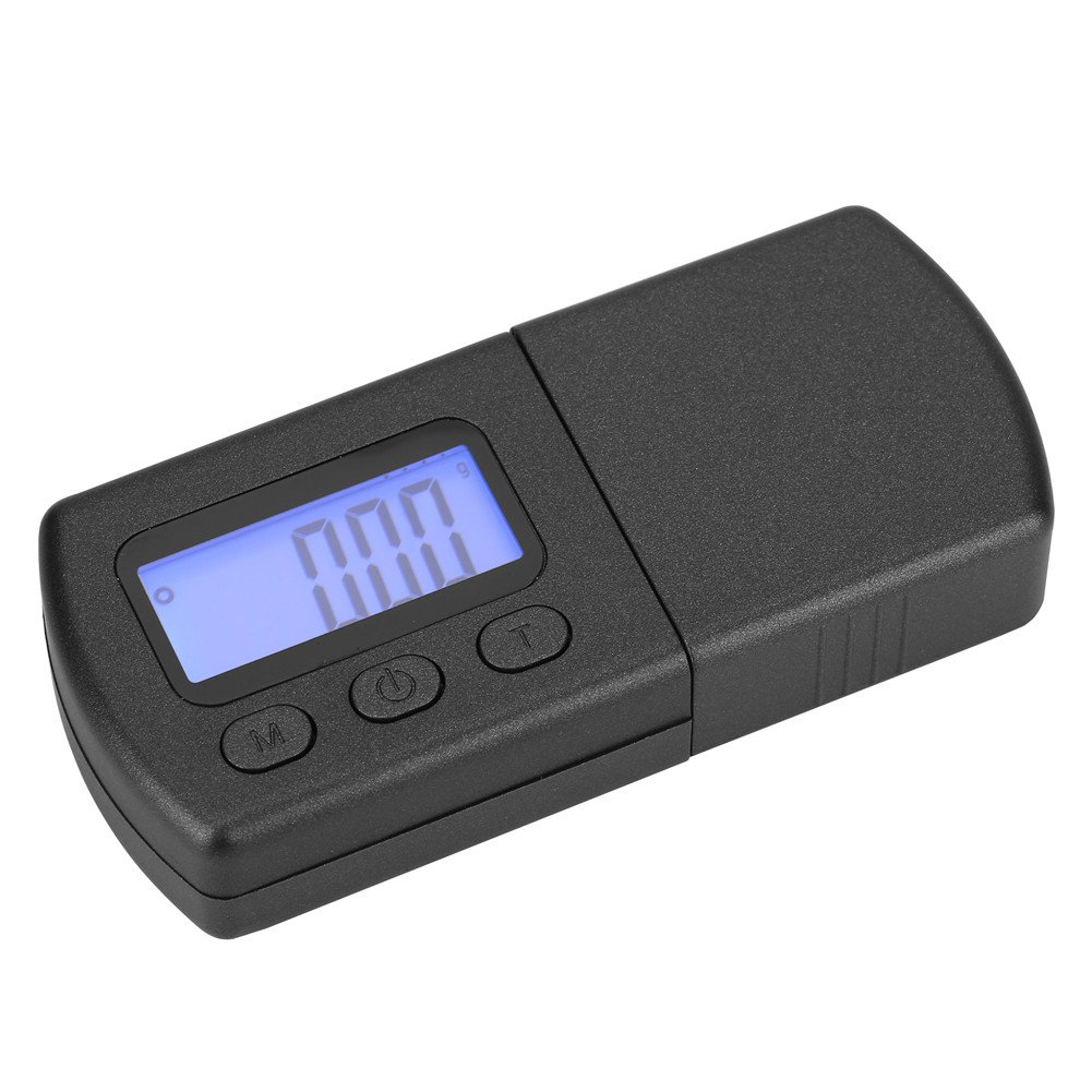 Tosuny Professional Turntable Stylus Force Scale Gauge Tester High Sensitivity Tracking Force Gauge， Large LCD Screen with Blue Backlight, 0.01g / 5g Calibration Weight