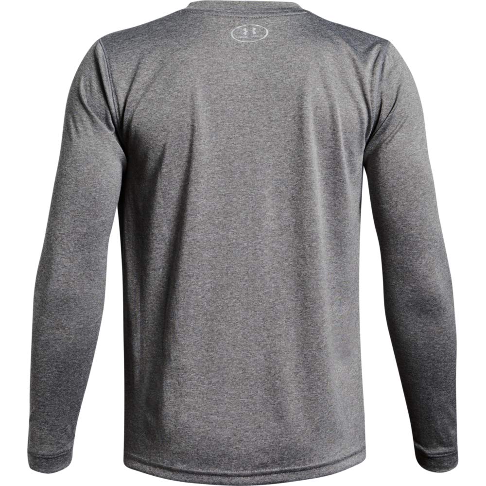 Under Armour Locker Tee Long-sleeve T-shirt, True Gray Heather (025)/ Black, Youth X-Large