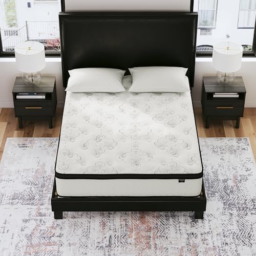 Signature Design by Ashley King Size Chime 12 Inch Medium Firm Hybrid Mattress with Cooling Gel Memory Foam