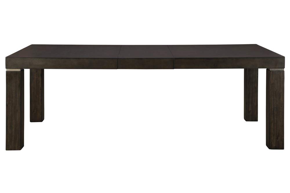 Signature Design by Ashley Hyndell Contemporary Dining Extension Table, Seats up to 8, Dark Brown