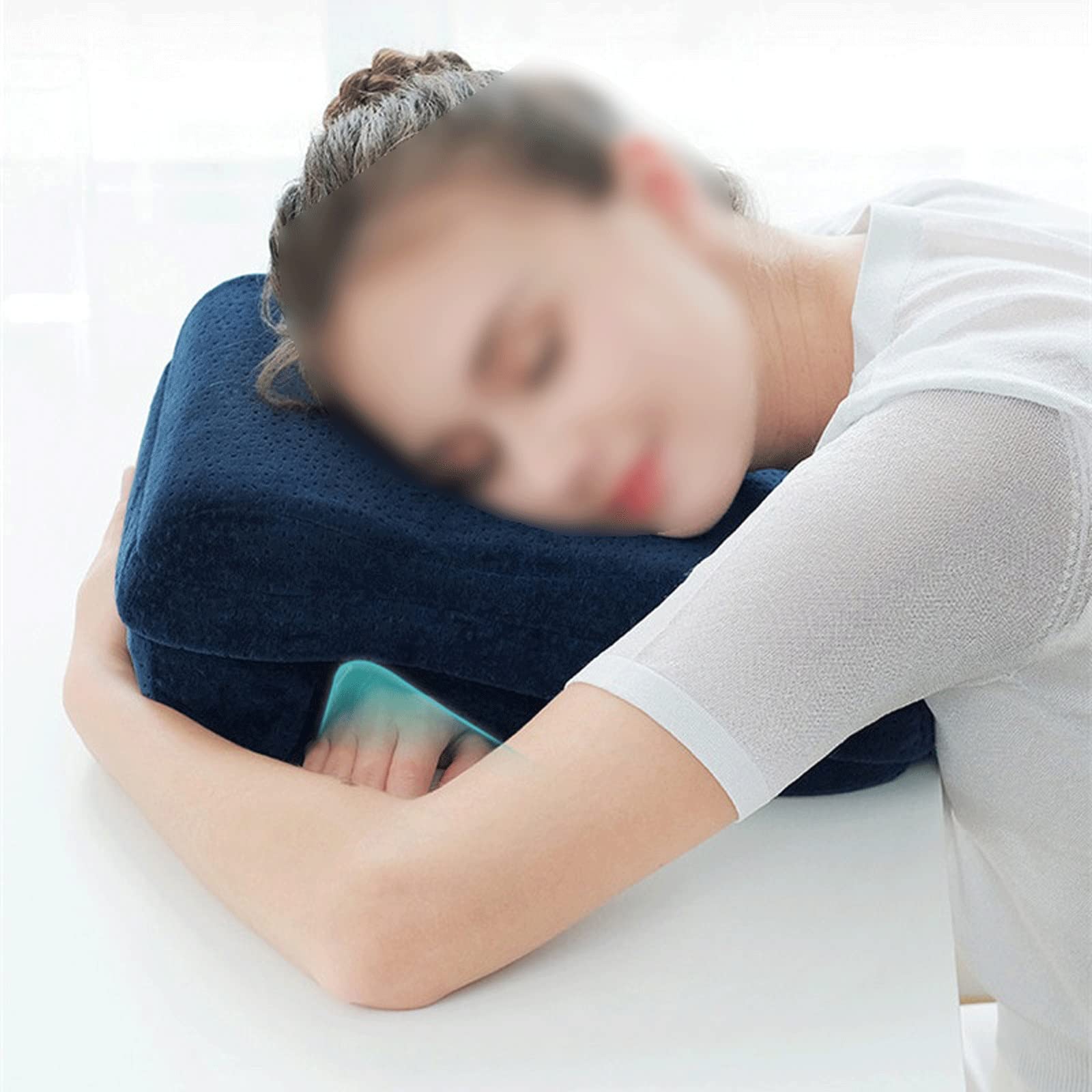 ZIFARM Bed Pillows, Memory Foam Nap Pillow Travel Head Pillow Neck Support Cushion Office Rest Nap Pillow Student Desk Sleep
