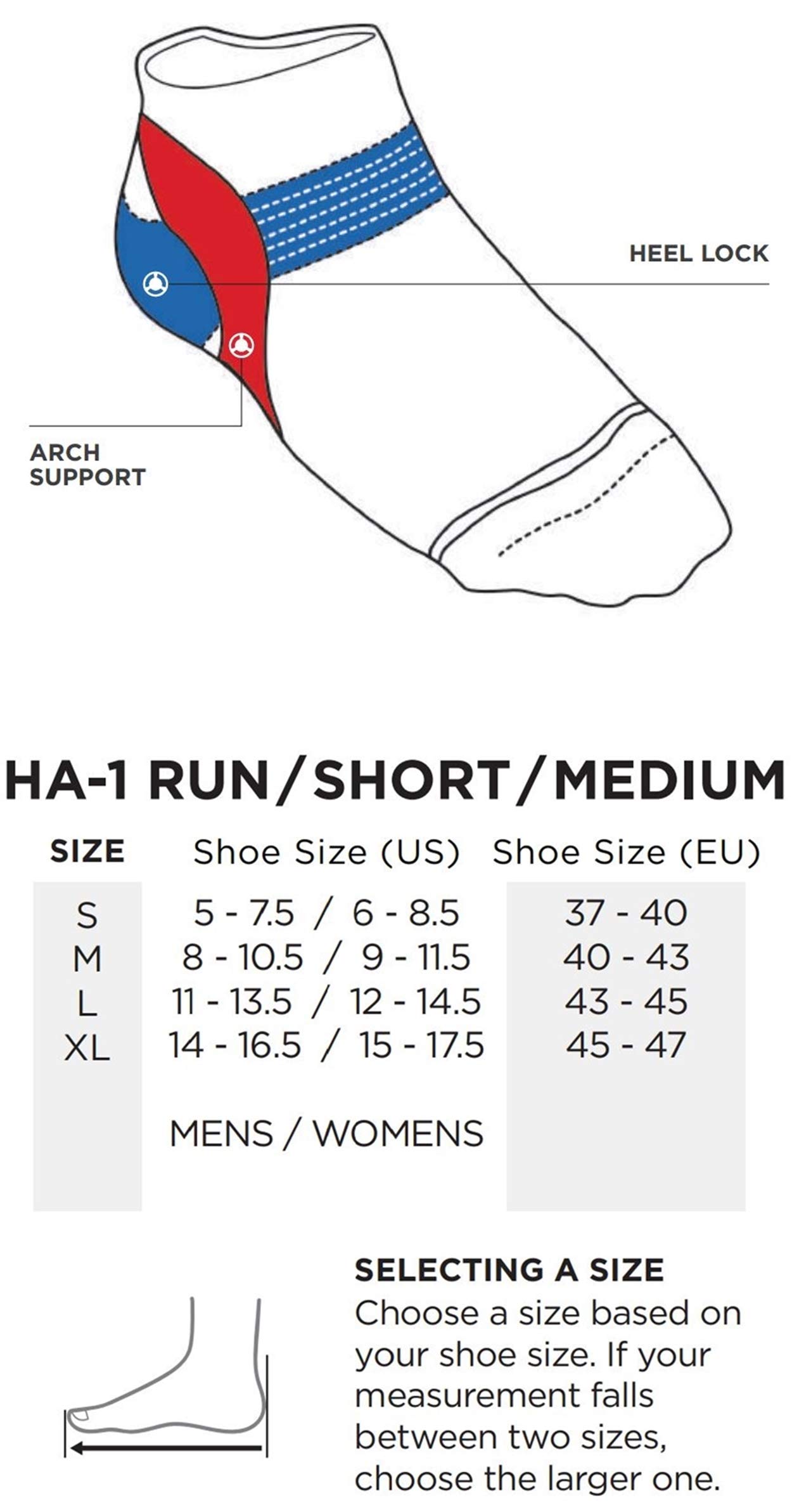 Zamst HA-1 Run Socks, Pink, Large