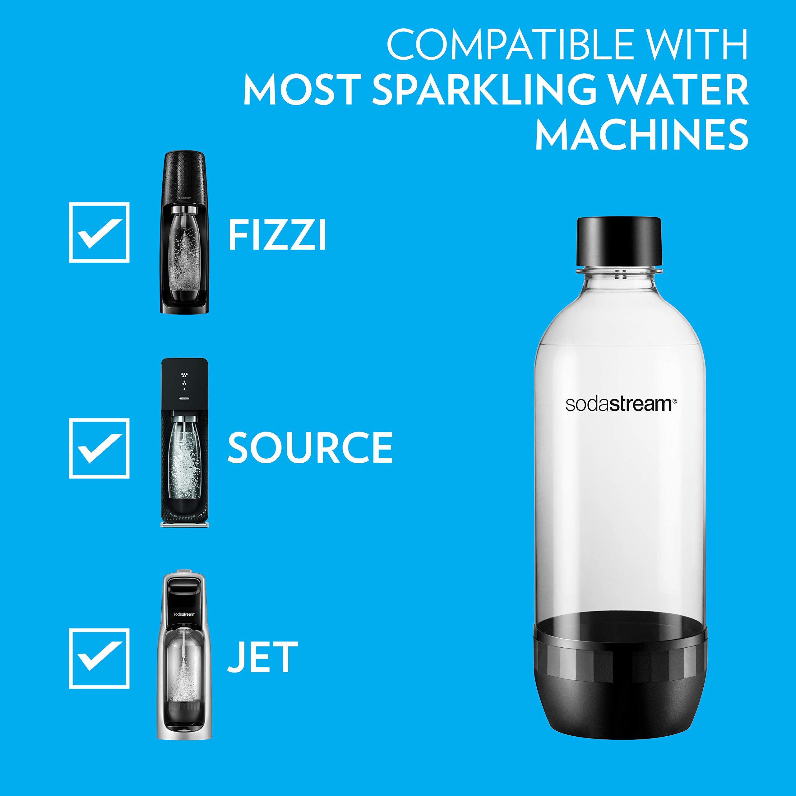 SodaStream Bottle, 1L Single, Black