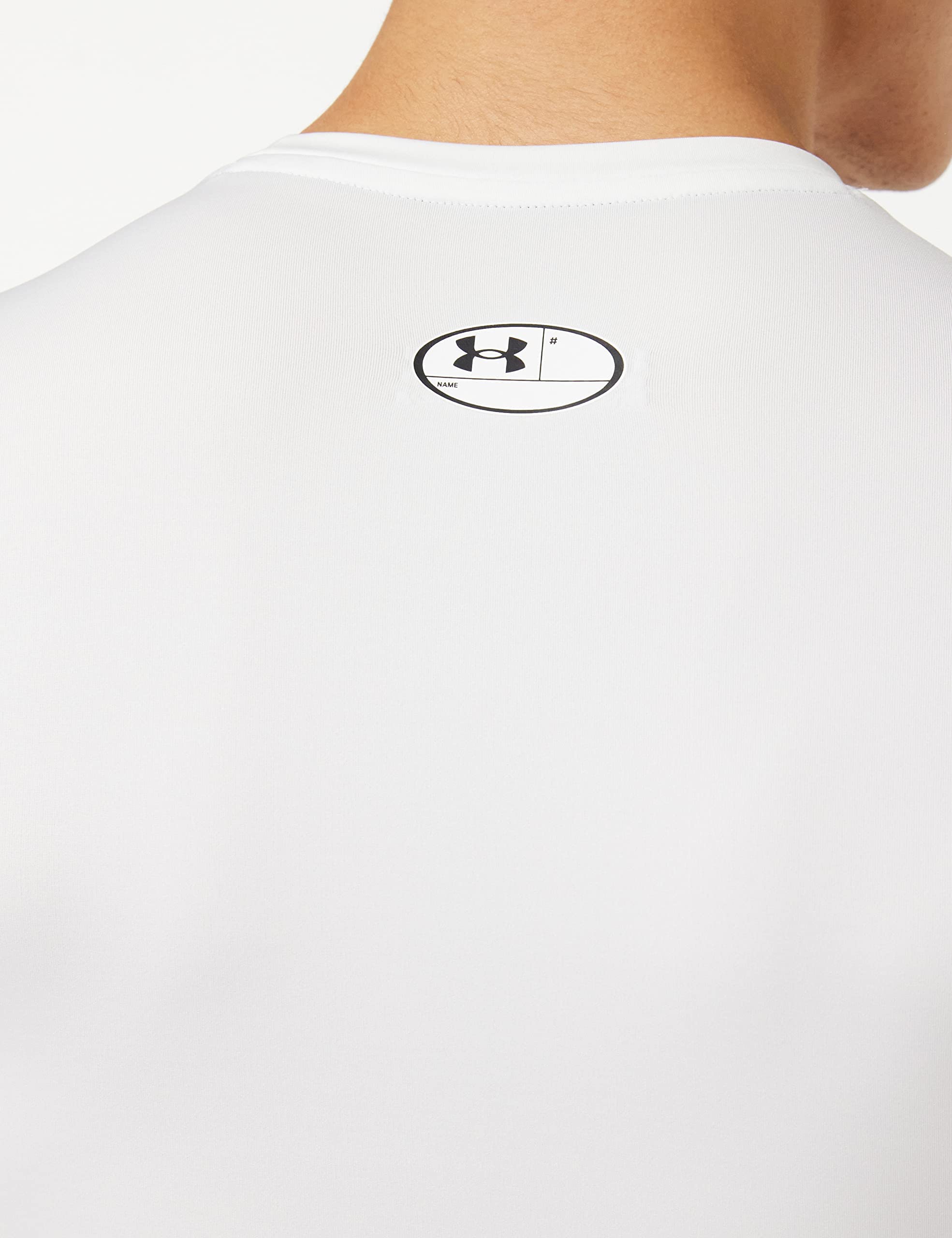 Under Armour Men's Armour HeatGear Compression Short-Sleeve T-Shirt , White (100)/Black, Small