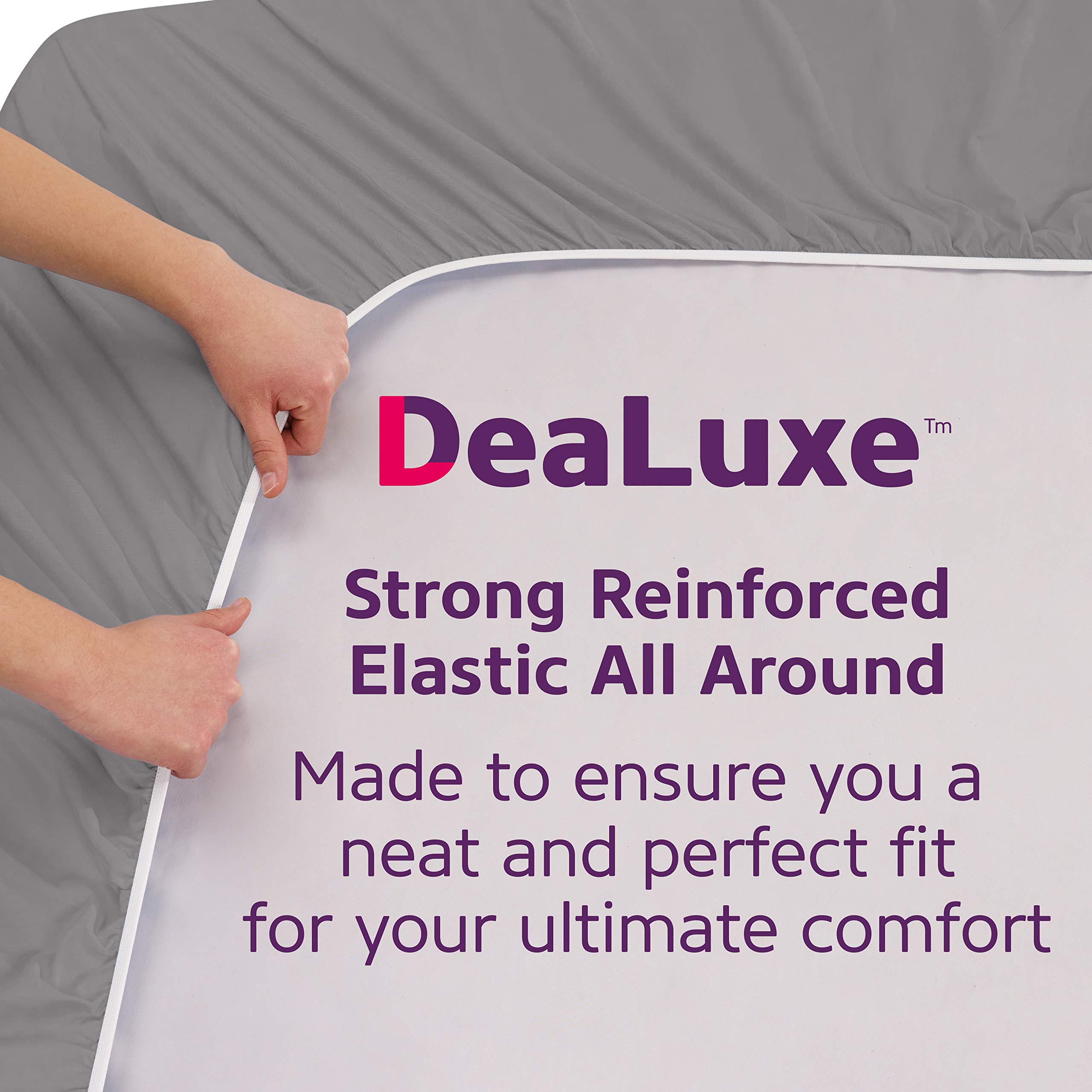 Twin XL Fitted Sheet – Twin XL Fitted Sheets Only 1 Pack Twin XL Sheet Adjustable Bed Sheets Twin XL 16 Inch – XL Twin Fitted Sheet Premium Soft Fitted Sheet Twin XL Fits 14” – 17” Inches – Grey