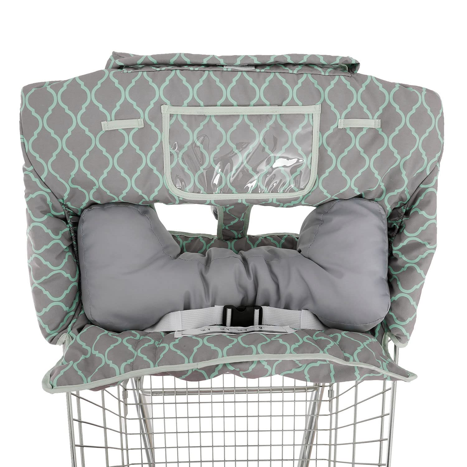 Soft Backrest Attached 2-in-1 Shopping Cart and High Chair Covers for Baby~Fold'n Roll Style~Portable with Free Carry Bag