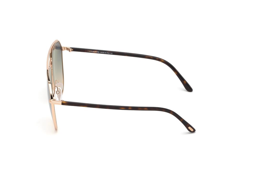 Tom Ford BINX FT0681-28P SUNGLASSES Shiny Rose Gold w/Green Gradient 63mm