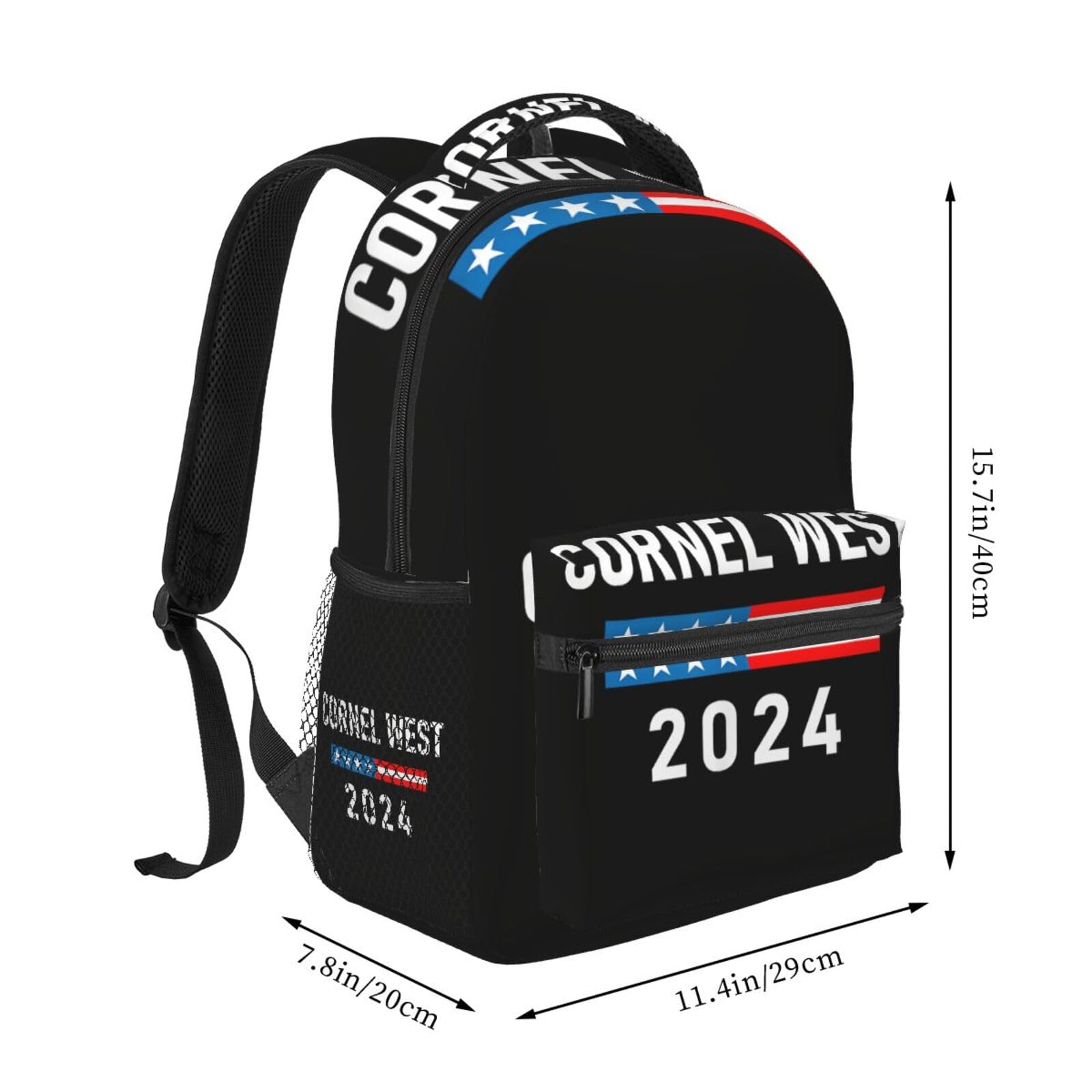 TuoniLaoShi Cornel West for President 2024 Backpack,Large Capacity Travel Backpack,Laptop Backpack,Water Resistant backpack for Women Men
