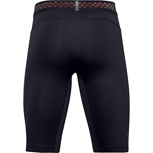 Under Armour Men's HeatGear RUSH 2.0 Long Shorts , Black (001)/Reflective , Small