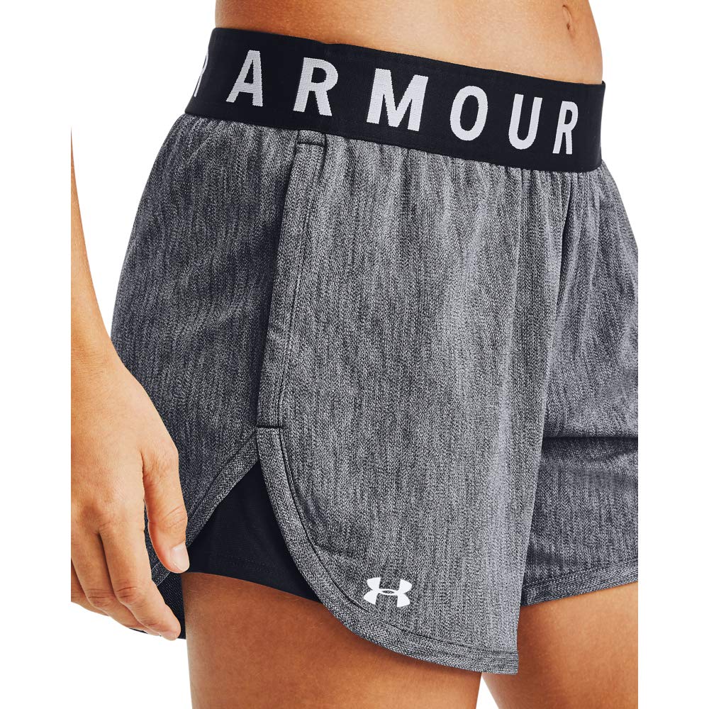 Under Armour Play Up 5-inch Twist Shorts, Black (001)/White, Small