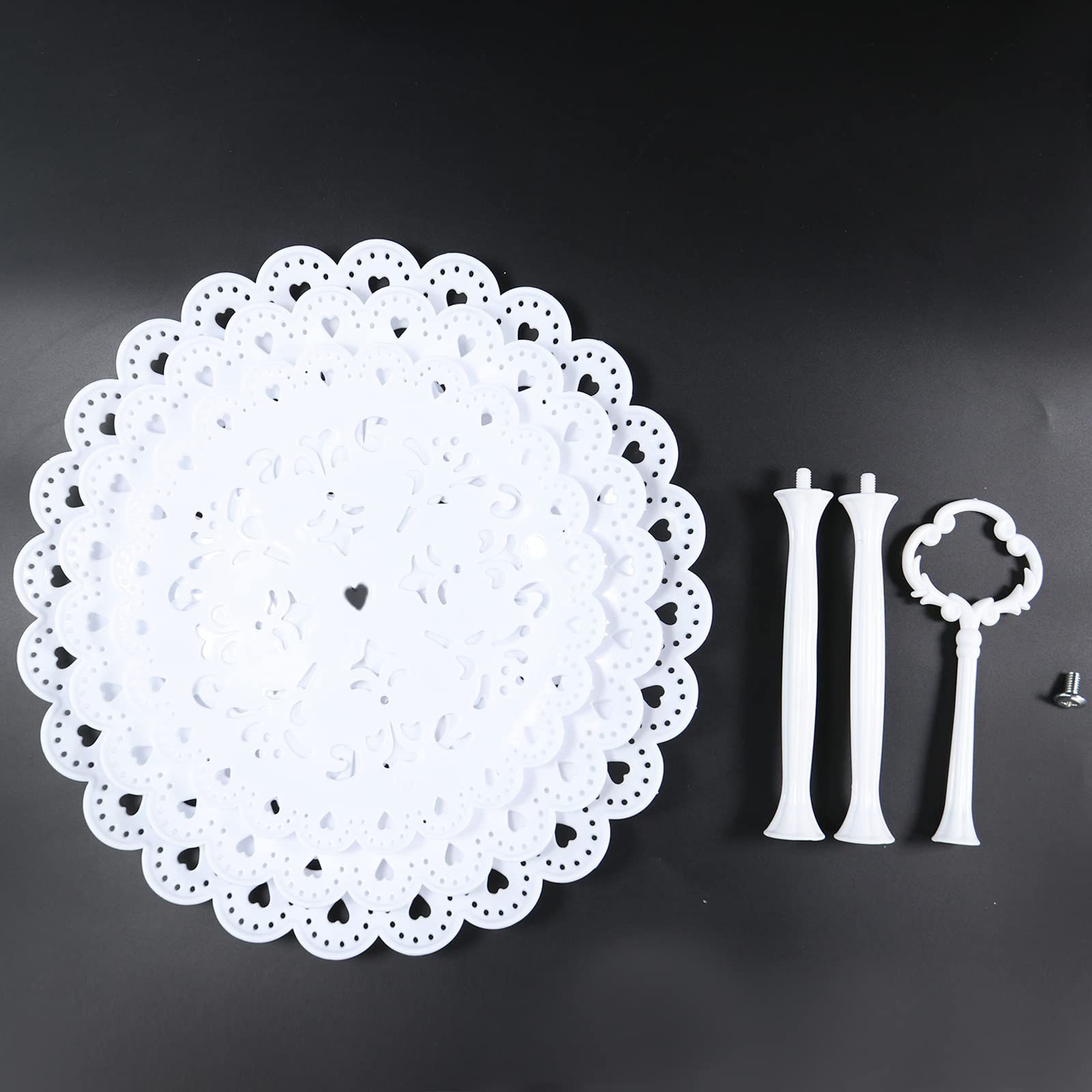 ZOAJU 6Pcs Party Cupcake Cake Stand, Plastic Dessert Trays Stand Set for Wedding Birthday Party Baby Shower Home Decor