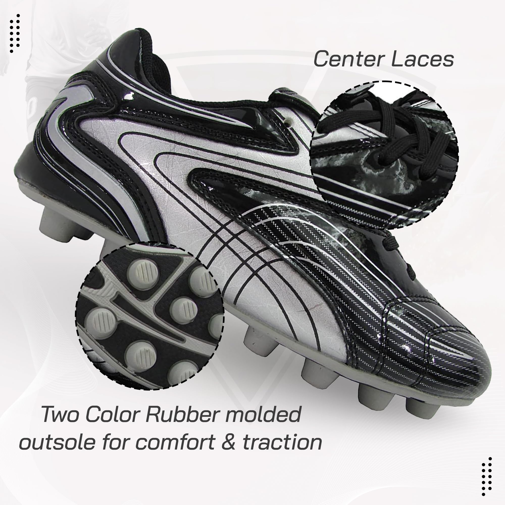 Striker FG Black/Silver size 9