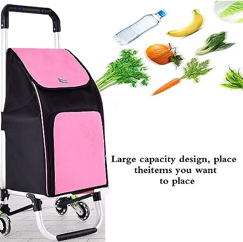 XDMINGY Folding Shopping Cart, Multi Function Shopping Trolley with Wheelss Kitchen Storage Utility Carts Shopping Cart Grocery Grocery Utility Carts, 90*42cm