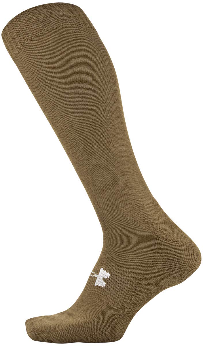 Under Armour Adult Tactical HeatGear Over-The-Calf, 1-Pair , Coyote Brown/White , X-Large