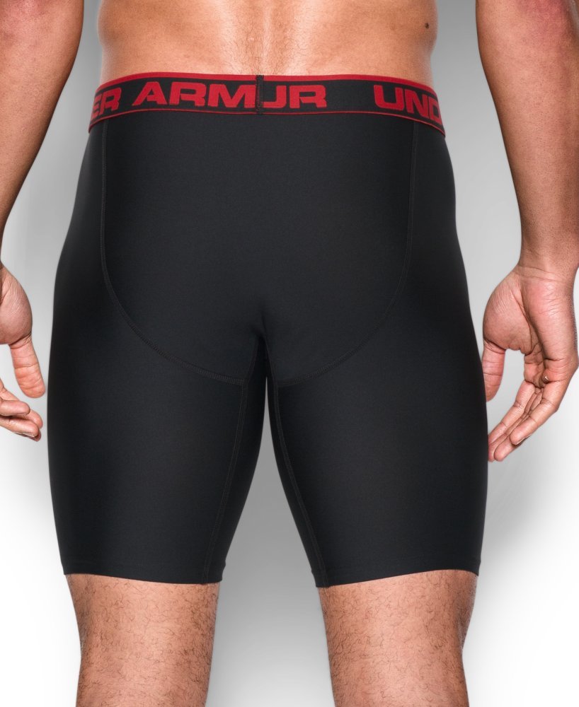 Under Armour Men's Original Series 9” Boxerjock, Black (001)/Red, Small