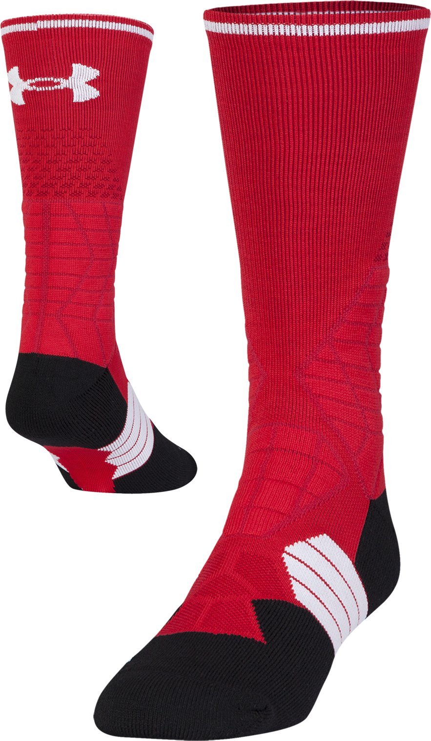 Under Armour Men's UA Highlight Football Crew Socks Large Red