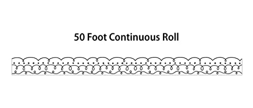 Teacher Created Resources Squiggles and Dots Die-Cut Rolled Border Trim (TCR8914),Black, White