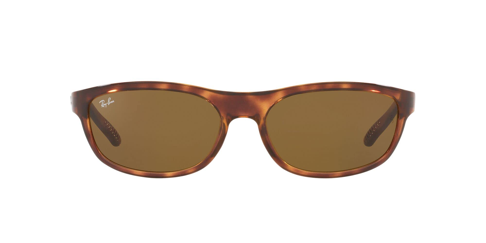 Ray-Ban Men's RB4114 Rectangular Sunglasses, Matte Black/Green, 62 mm