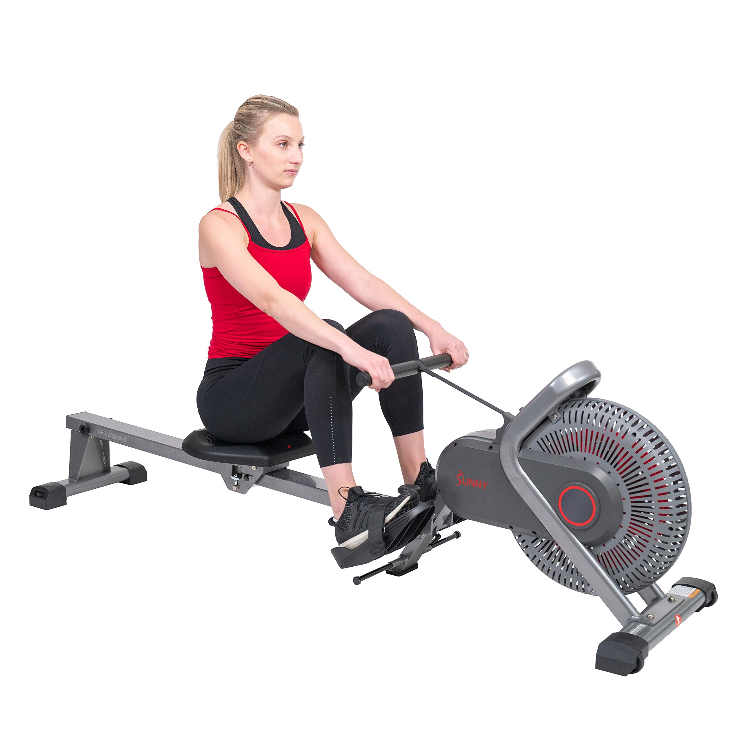 Sunny Health & Fitness Air Fan Rowing Machine Ergometer - SF-RW520050