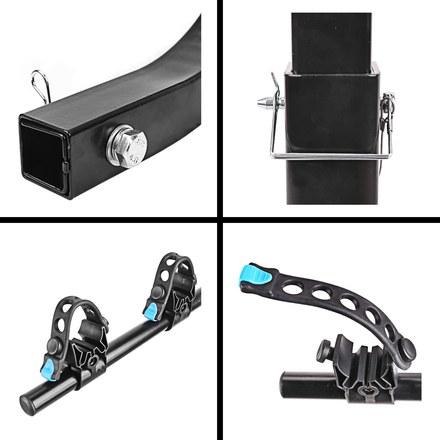 XCAR 4-Bike Bicycle Carrier Racks Hitch Mount Double Foldable Rack for Cars, Trucks, SUV's and minivans Fit for 2 Inch Hitch Receiver