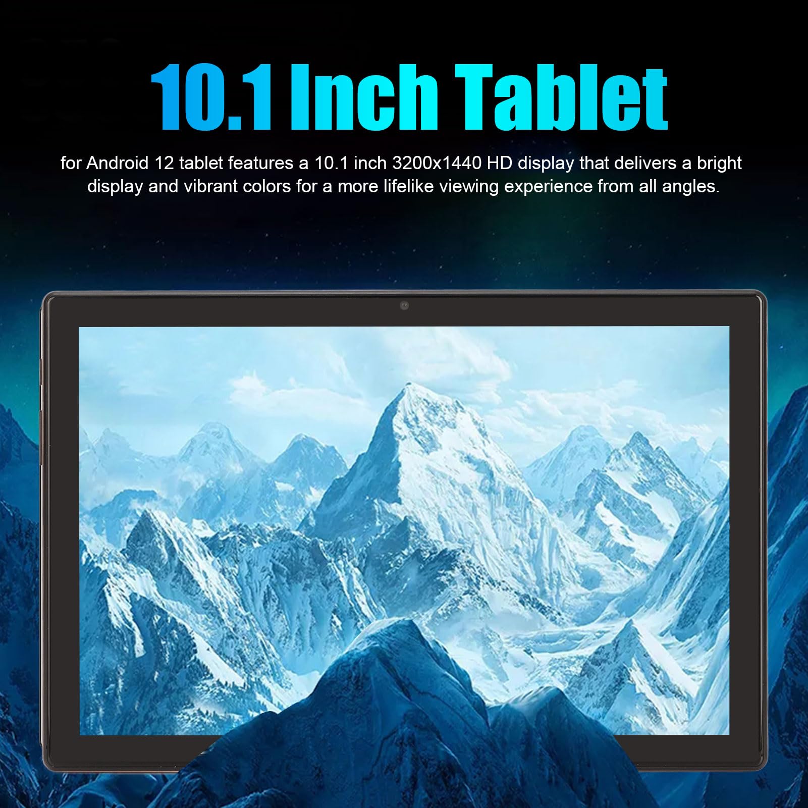 Vikye 5G WiFi Octa Core Tablet, 10.1in 3200 X 1440 HD Display Tablet MTK6750 Octa Core CPU 8GB RAM 128GB ROM 8MP 13MP Dual Camera 5800mAh Battery (US Plug)