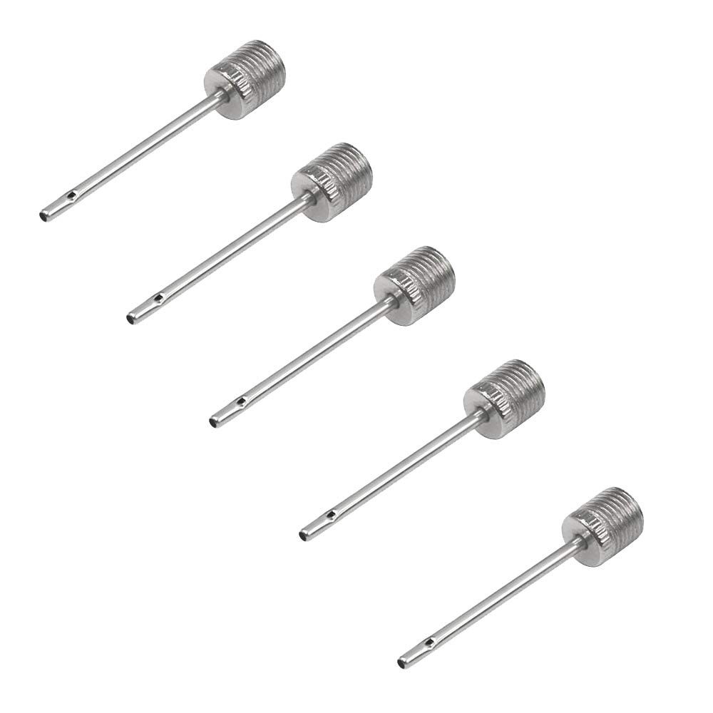 Xeminor 5Pcs American Inflatable Needle Stainless Steel Ball Needle Gas Needle Suitable for Football Basketball ect