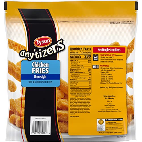 Tyson Any'Tizers Homestyle Chicken Fries, 28.05 Oz