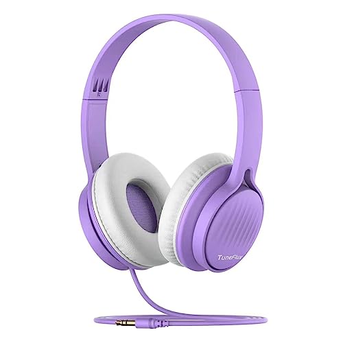 TuneFlux Kids Headphones, Design for boys and girls-Purple