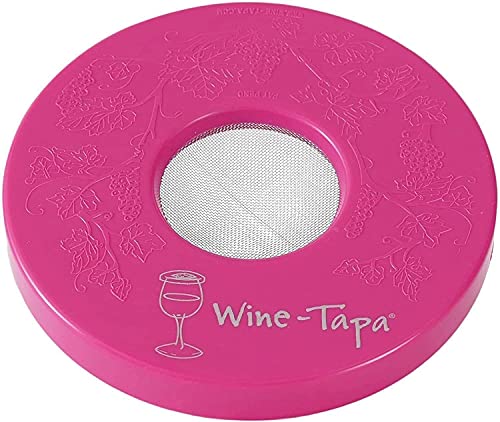 Wine Tapa Drinking Glass Covers- Keep Bugs Away from Wine Glasses Outdoors - Use as Cover for Coffee Mugs, Soda Cans, and Drinking Glasses, Set of 4 No Spill Drink Covers (Kissable)
