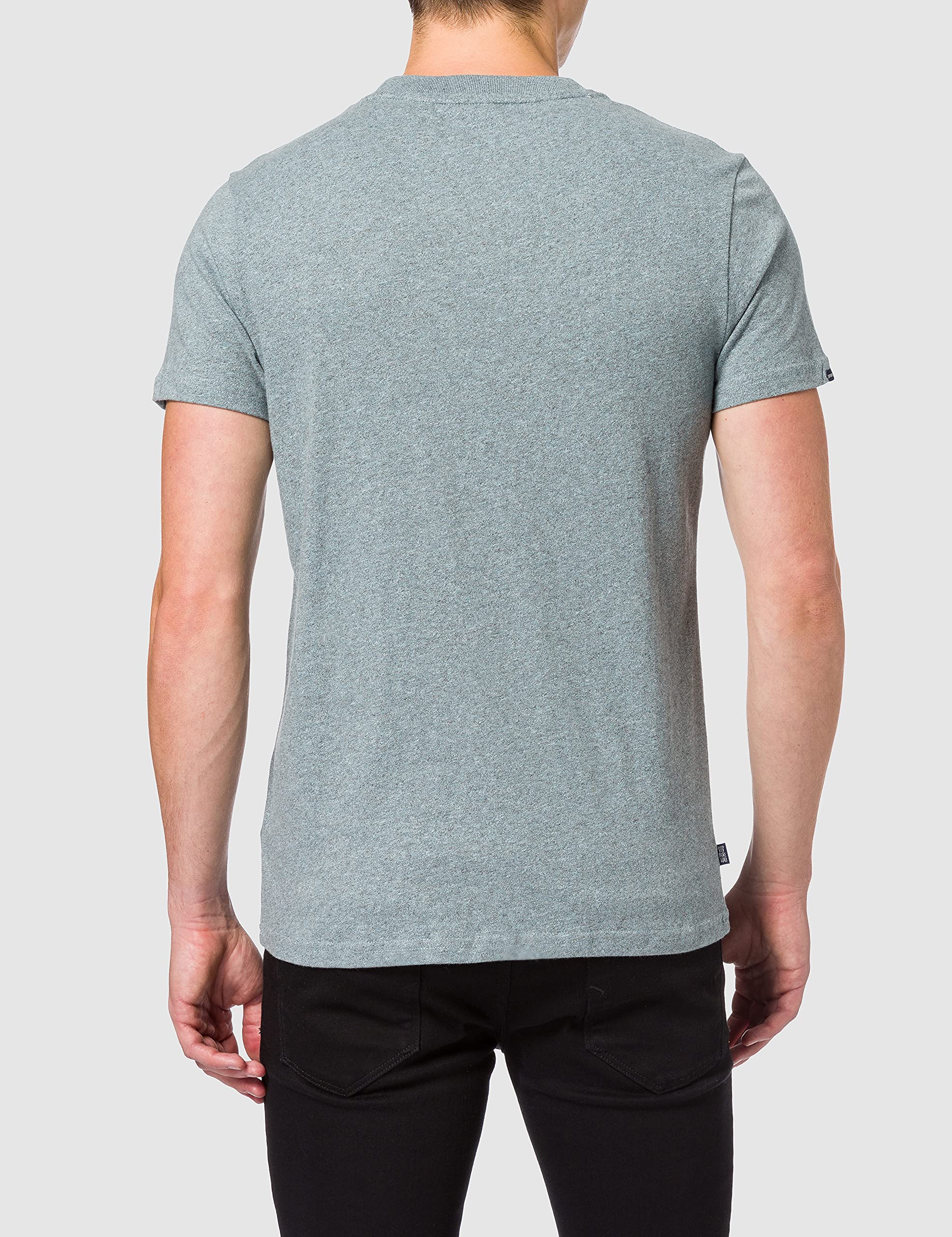 Superdry Mens Organic Cotton Essential Logo T-Shirt Coastal Blue Grit Size M