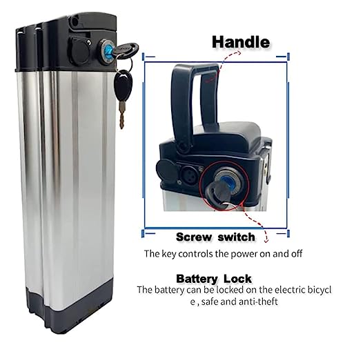ZGFF 48V 18Ah E-Bike High Power Lithium-Ion Replacement Battery, Suitable for 0-750W Electric Bicycle Scooter Motors