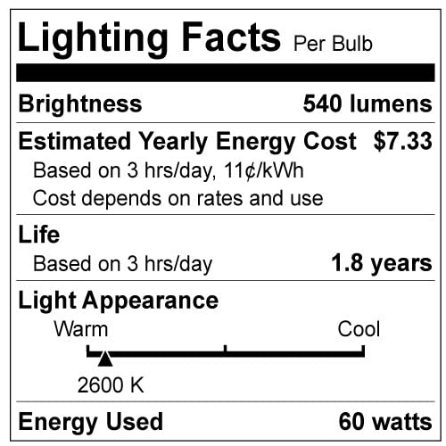 Sunlite 40035-SU Flame Tip Chandelier Light Bulbs, Frost, 60 Watts, Candelabra Base (E12), 120 Volt, Incandescent, Dimmable, 2600K Warm White, 12 Count
