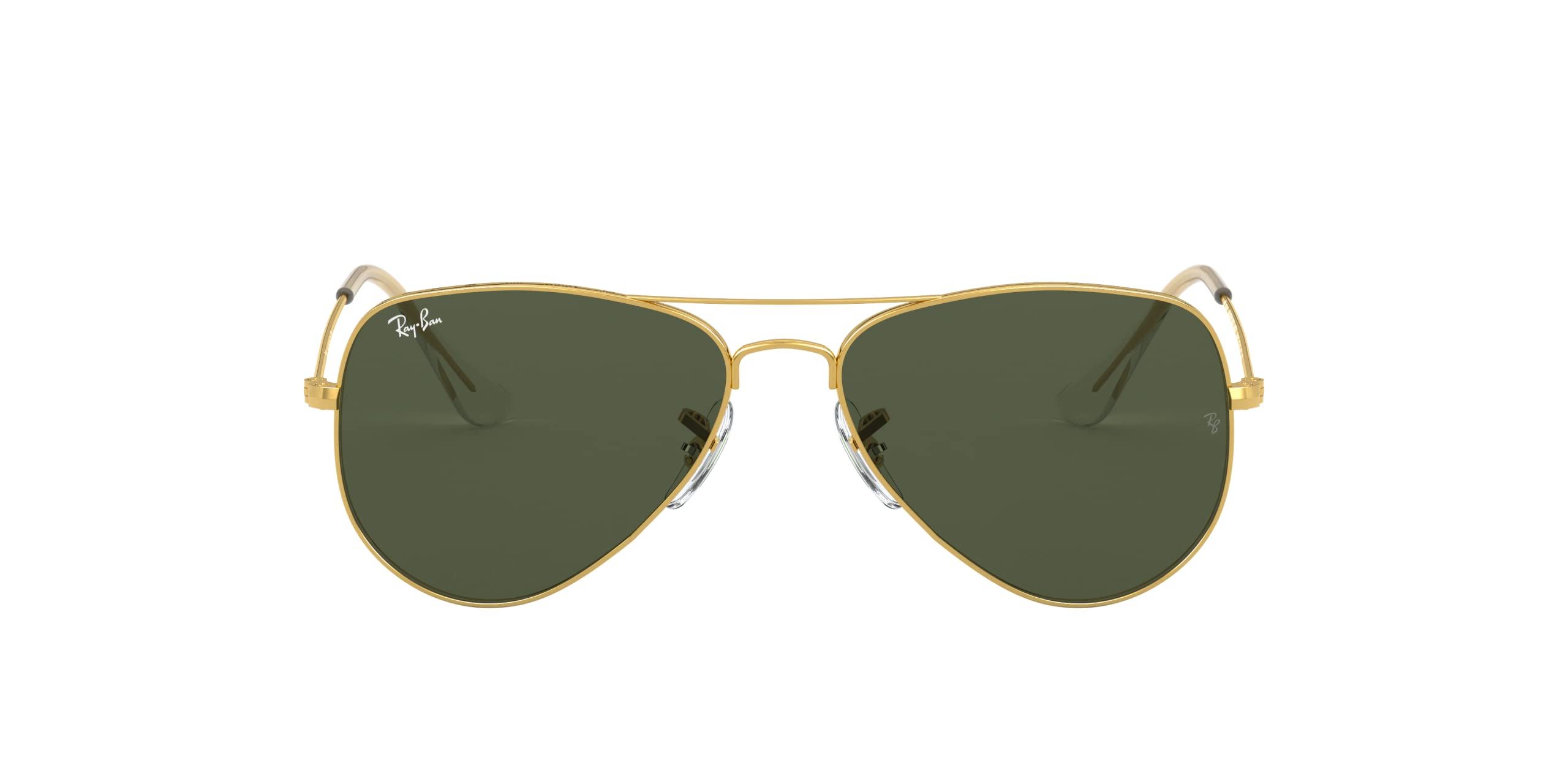 Ray-Ban RB3044 Aviator Small Metal Sunglasses, Gold/G-15 Green, 52 mm