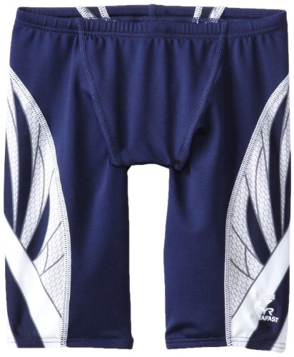 TYR Men's Phoenix Splice Jammer Swimsuit (Navy/White, 36)