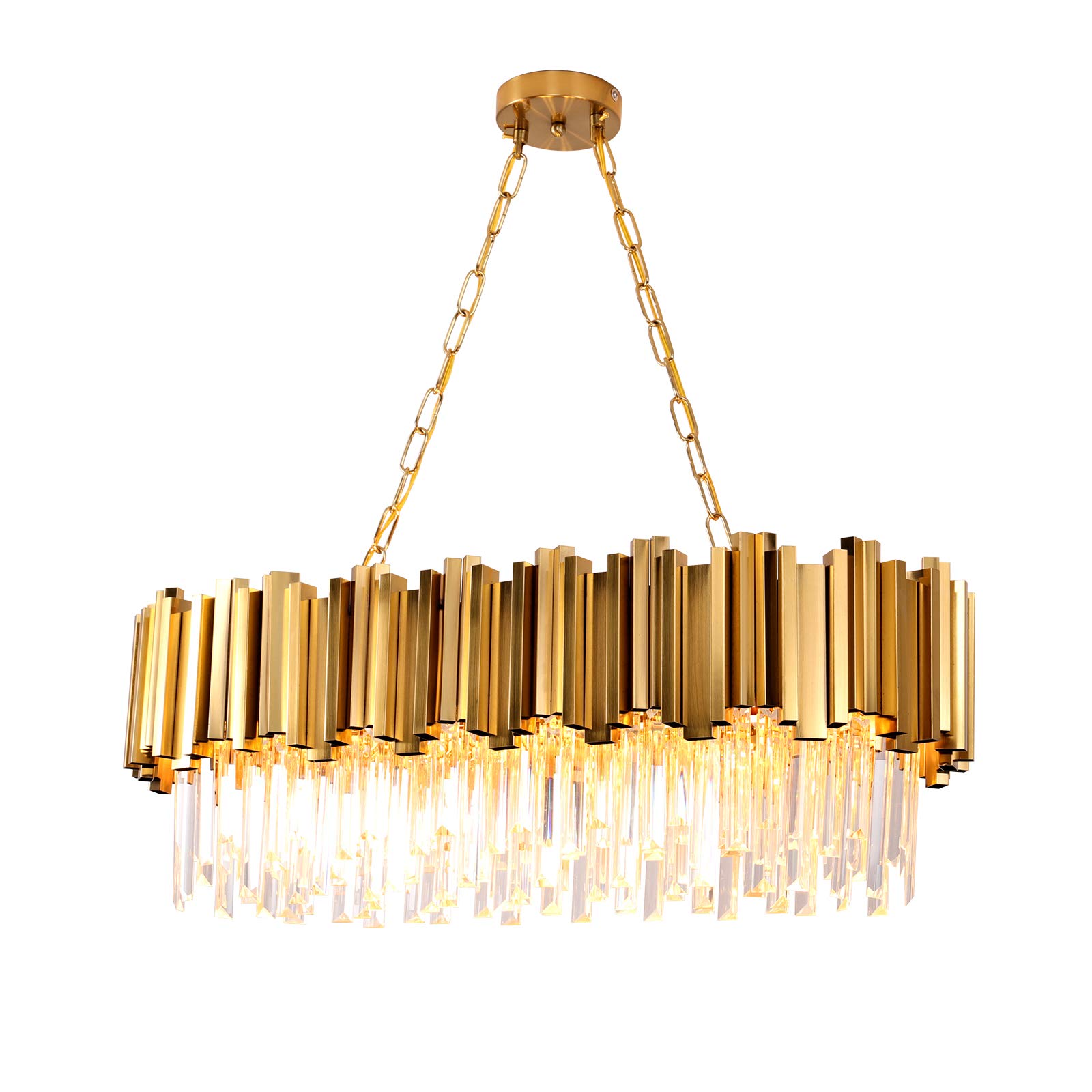 ZIROOPLUS 8 Light Modern Chandeliers Crystal Chandelier Pendant Lights Fixture for Dining Room, Bathroom, Bedroom, Living Room, Pool Table Light E12 Bulb Required