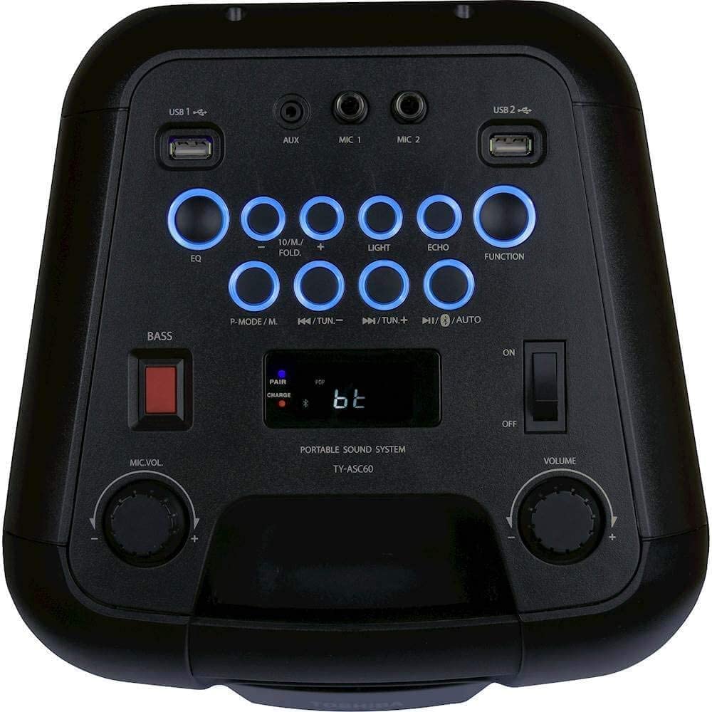 Toshiba TY-ASC60 Rechargeable Wireless Bluetooth Audio Streaming Party Speaker System