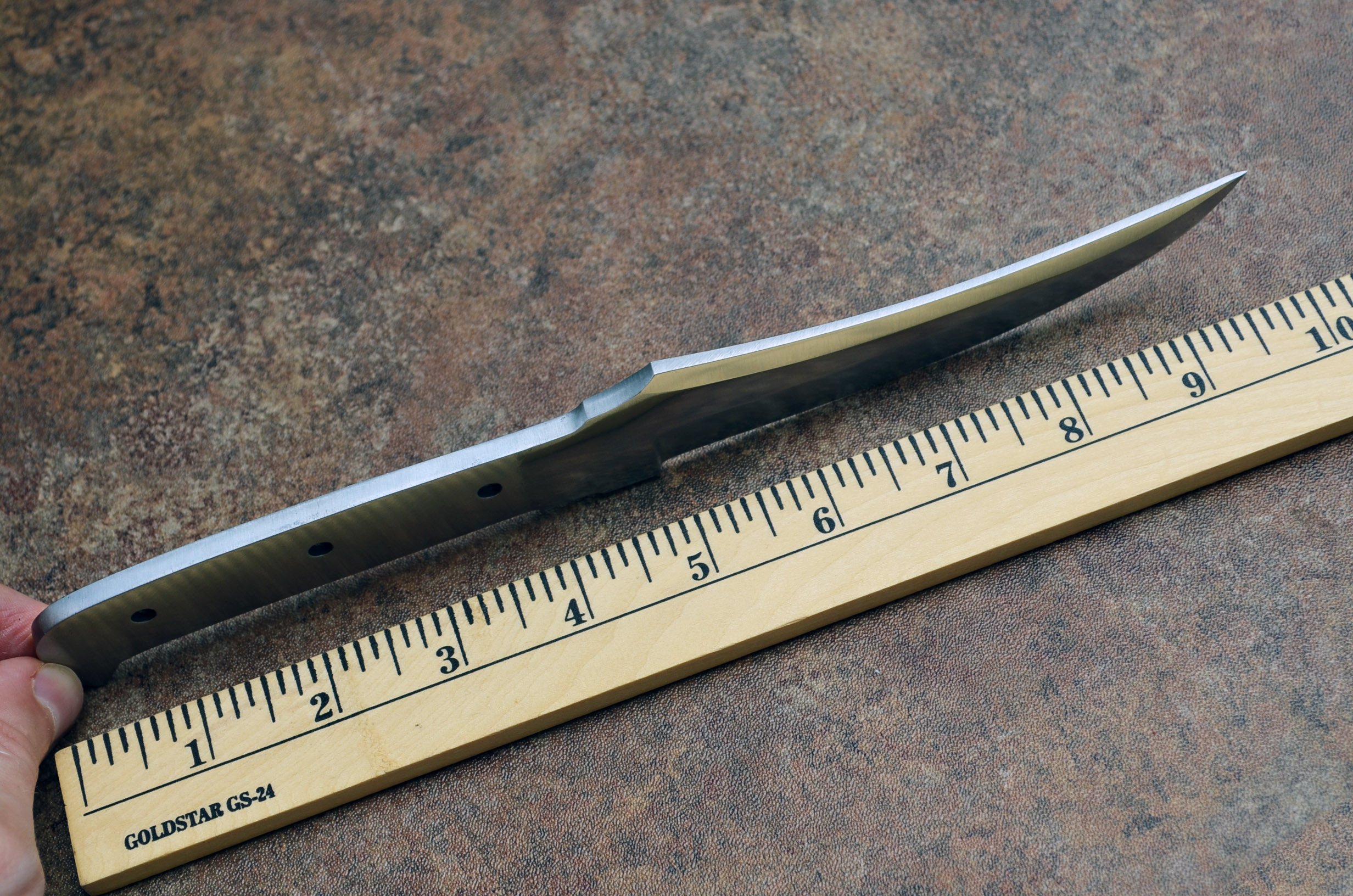 Whole Earth Supply 1095 High Carbon Steel Upswept Knife Blank Blade Hunting Skinning Skinner 1095HC
