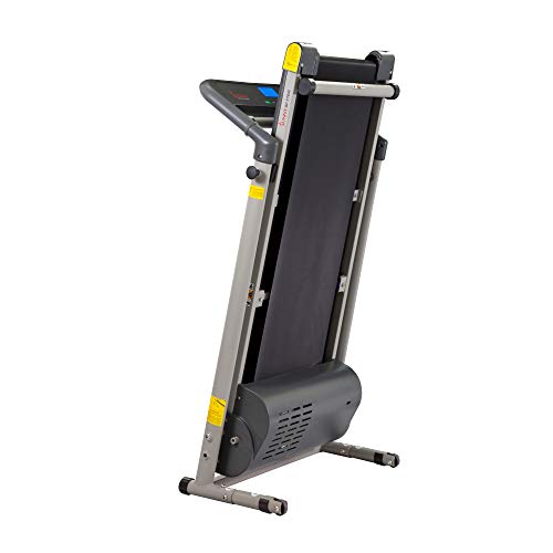 Sunny Health & Fitness Compact Treadmill - Space Saving Foldable Design, Digital Display, Shock Absorption for Joint-Friendly Workouts