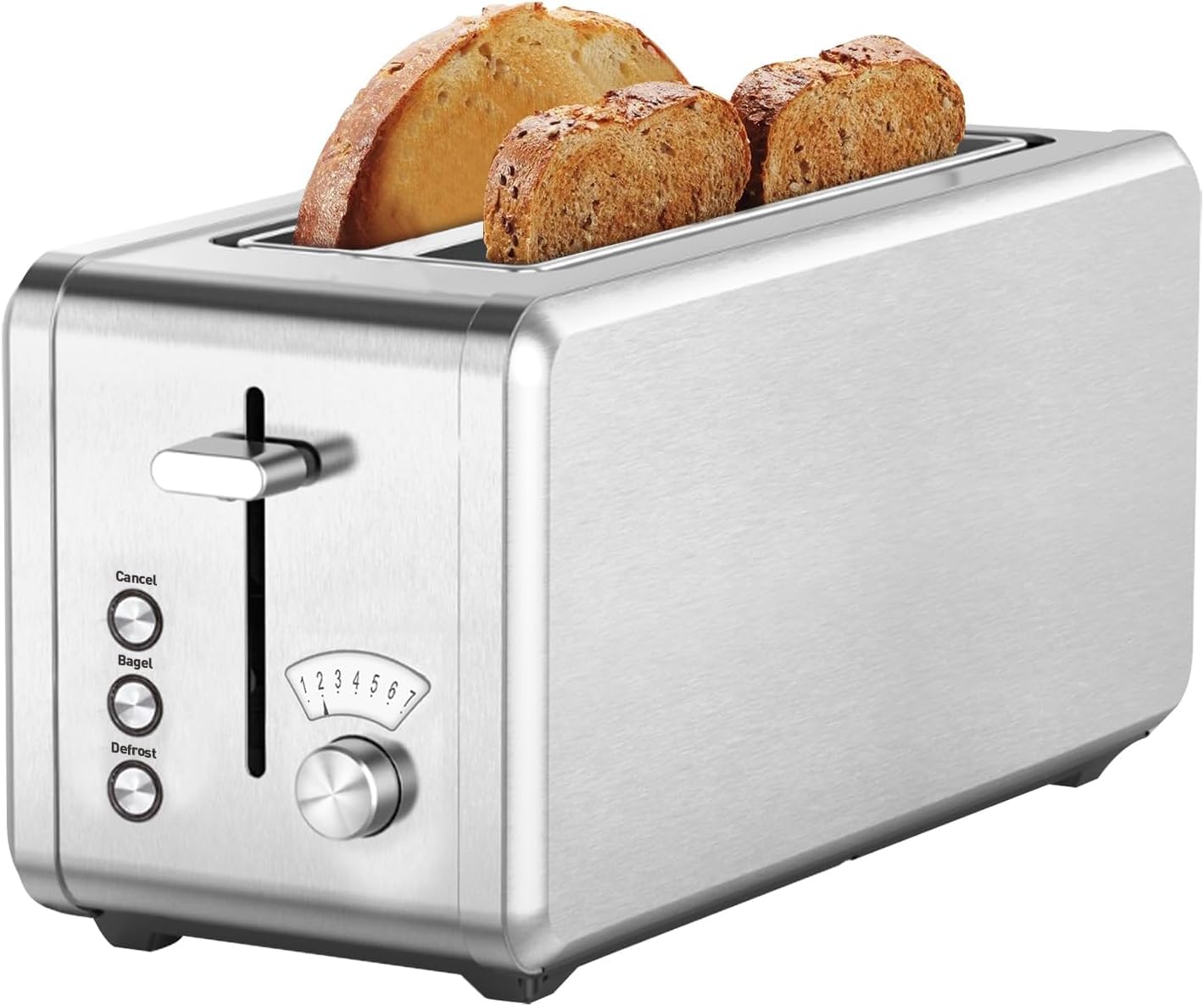WHALL Toaster Stainless Steel,Toaster-6 Bread Shade Settings,1.5in Wide Slot