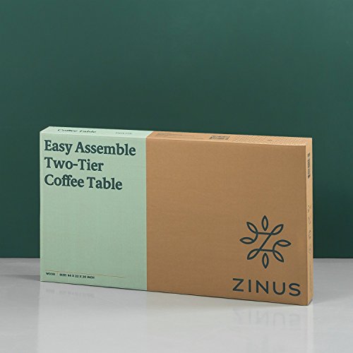 Zinus Tanqiu Easy Assemble Two-Tier Coffee Table