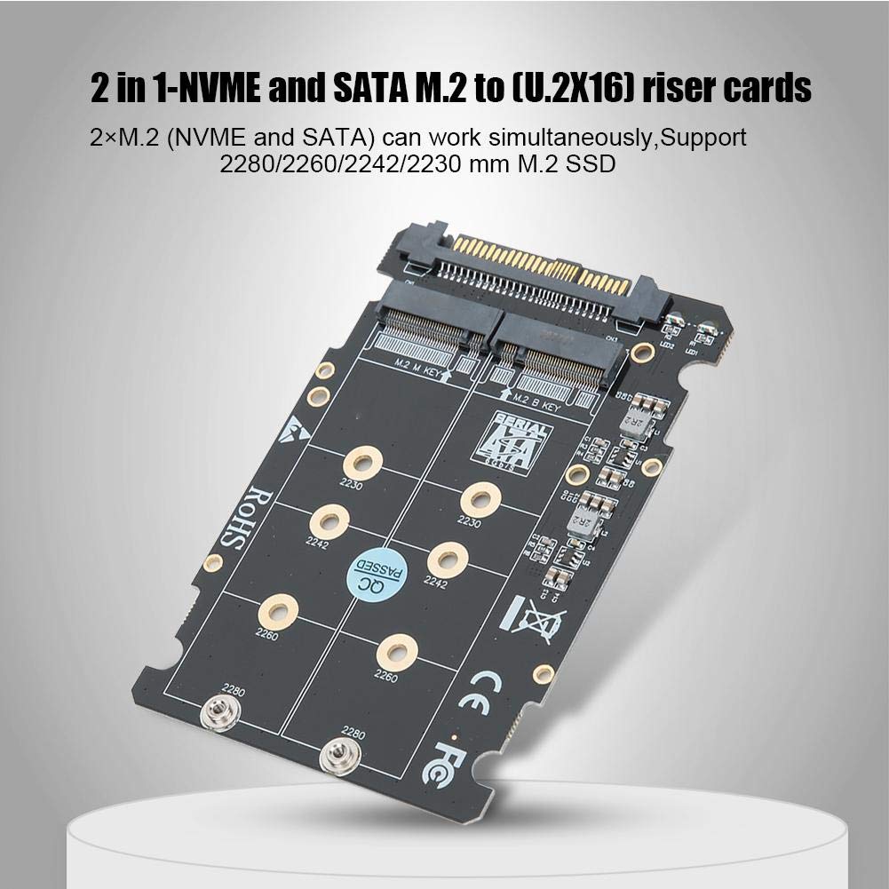 VINGVO High Speed Abs Durable 95 X 65Mm Low Latency Adapter Card, Ssd M.2 to U.2, for 2280/2260/2242/2230 Mm M.2 Ssd