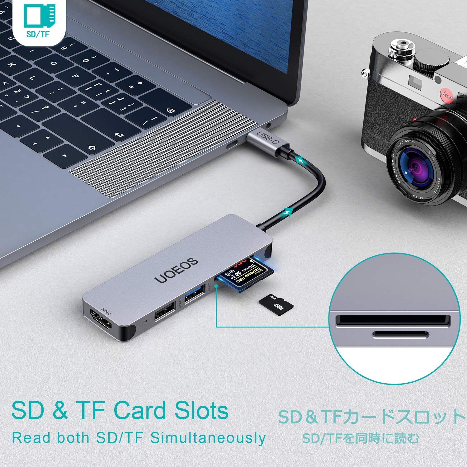 UOEOS C to Hdmi Hub,Compatible for Surface Pro, MacBook Air, Thinkpadā¦